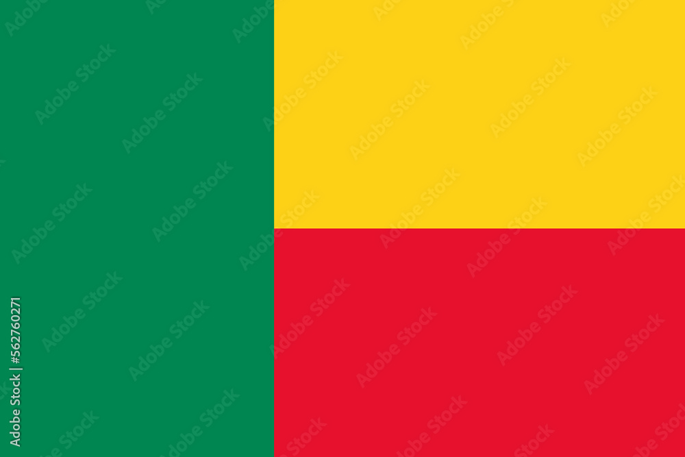 Benin flag wave isolated on png or transparent background,Symbol Benin ...