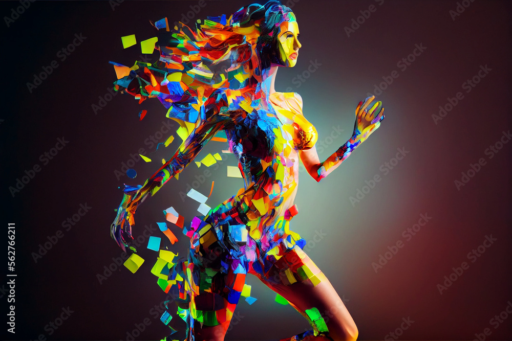 A fictional person. Silhouette of a Beautiful Woman in Full Body ...