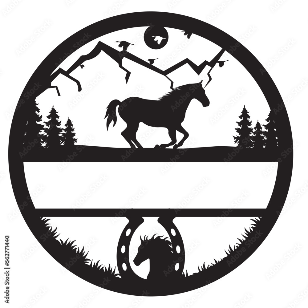 Horse Name Signs - SVG Files - CNC Ready, welcome sign svg, welcome svg ...