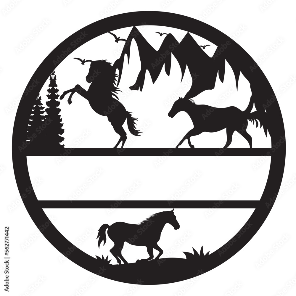 Horse Name Signs - SVG Files - CNC Ready, welcome sign svg, welcome svg ...