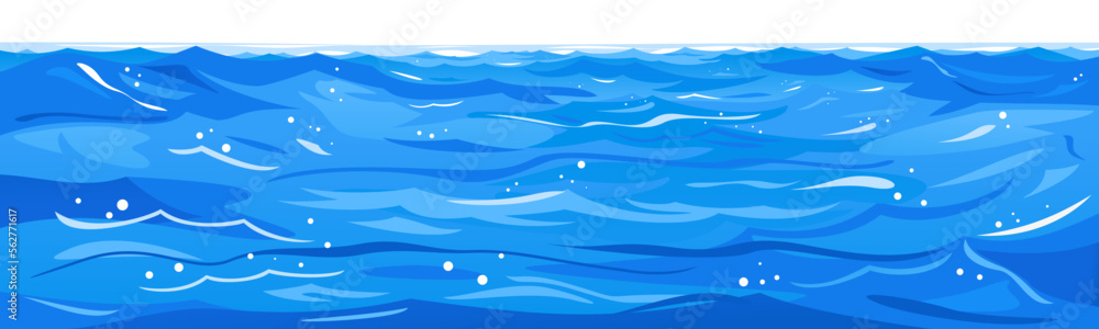 Ocean waves nature background illustration isolated, sea waves in windy ...