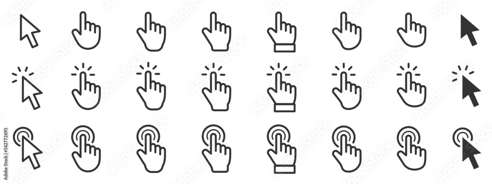Pointer Cursor сomputer Mouse Icon Clicking Cursor Pointing Hand