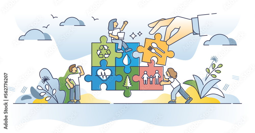 SDG or sustainable development goals for better future tiny person ...