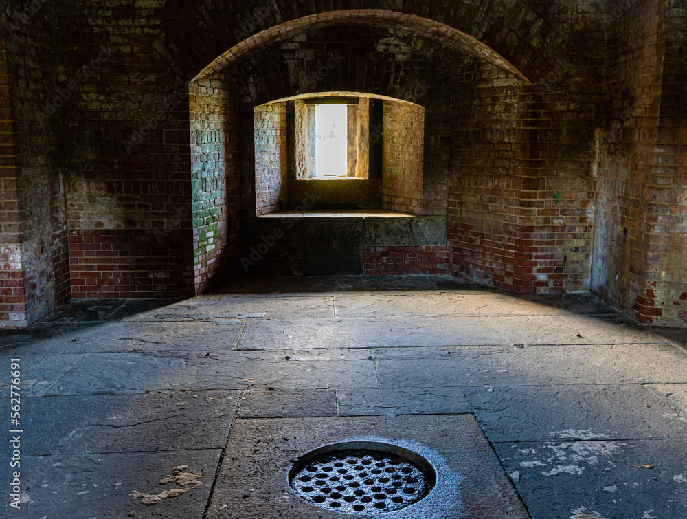 Gun Port at Civil War Era Battery, Fort Zachary Taylor Historic State ...