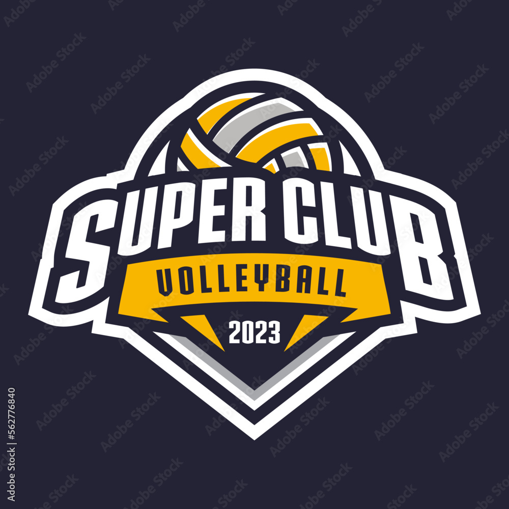 Volleyball logo, emblem collections, designs templates. Set of ...
