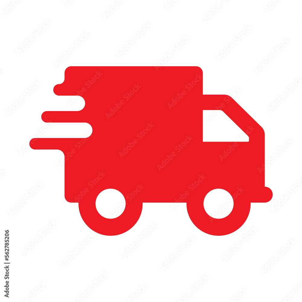 Truck icon. Fast shipping delivery truck symbol sign for apps and ...