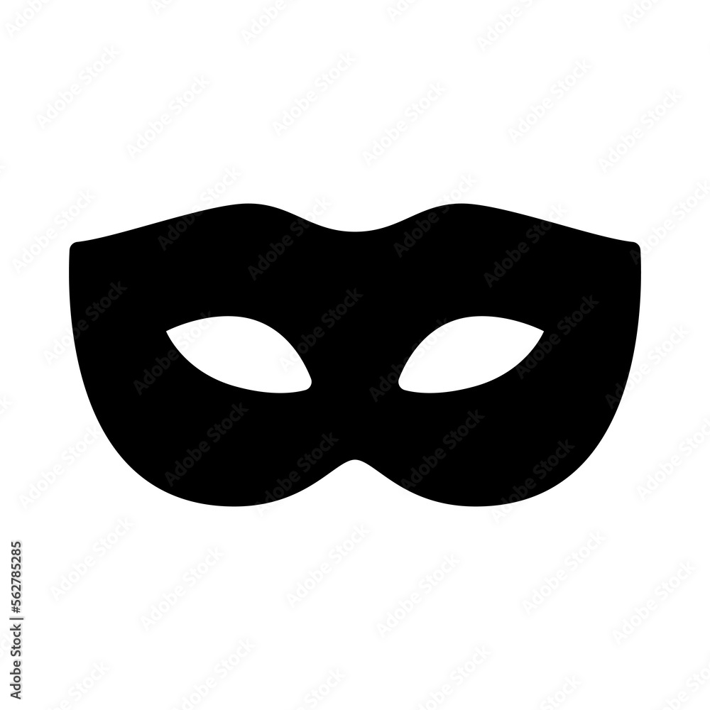Mask icon. thief mask with eye slit symbol for apps and websites with ...