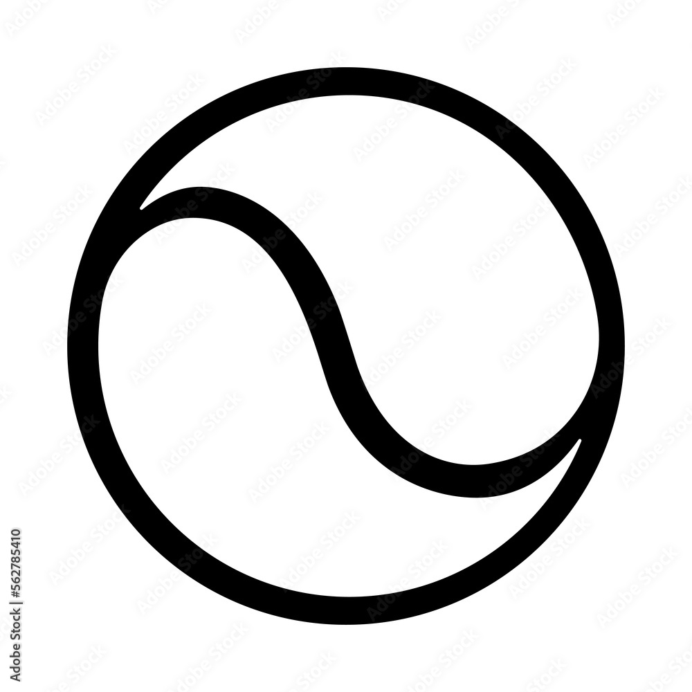 Tennis ball icon symbol sign sticker for apps and websites with ...