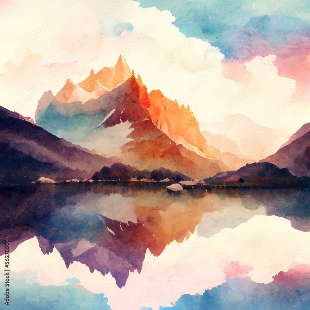 Watercolor Mountains