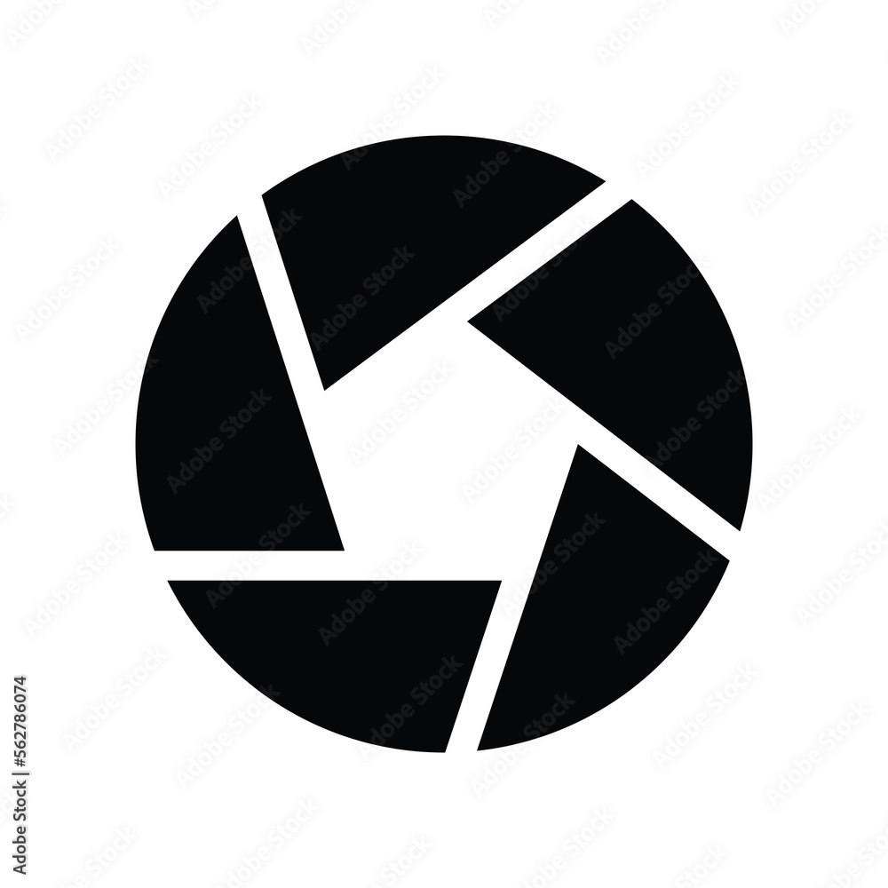 Camera shutter icon. aperture symbol, Camera shutter on transparent ...