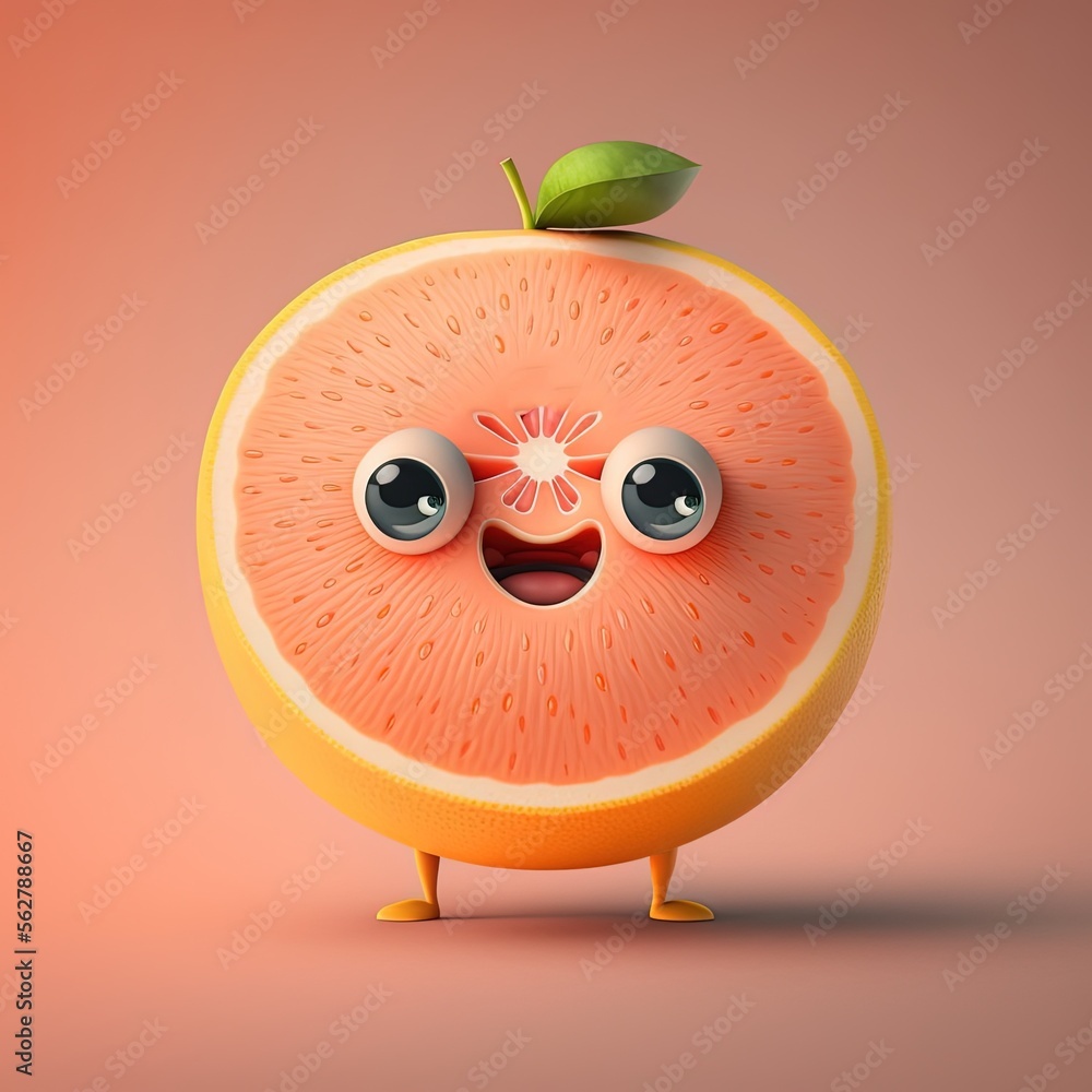 Cartoon Grapefruit