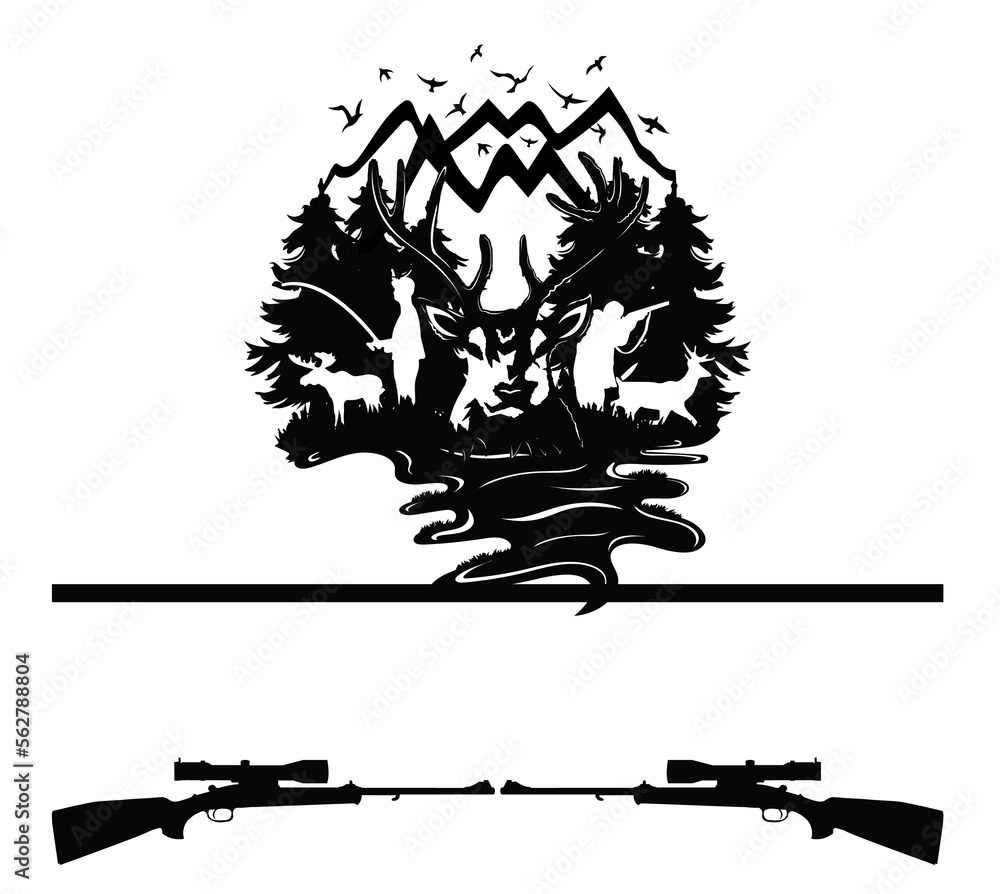 Deer Hunting name frame sign SVG png, hunter svg, hunting svg, deer svg ...