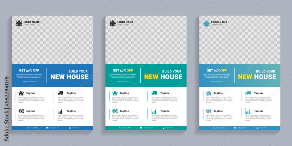 Build Your New Home Brochure Flyer Template. Social media post sale ...