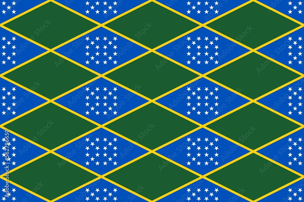 Geometric pattern in the colors of the national flag of Solomon Islands ...