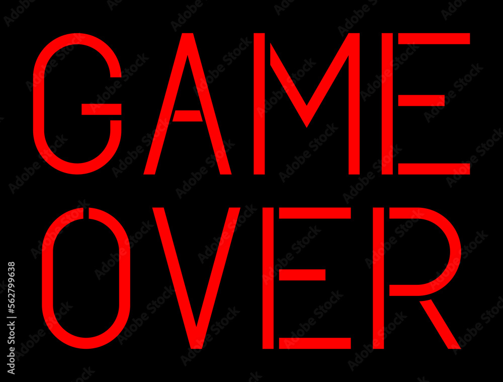 Game over message Stock Vector | Adobe Stock