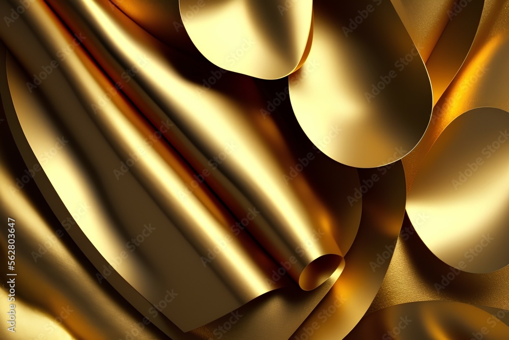 Generative AI-generated Gold Paper Sheet Texture on a Cardboard ...