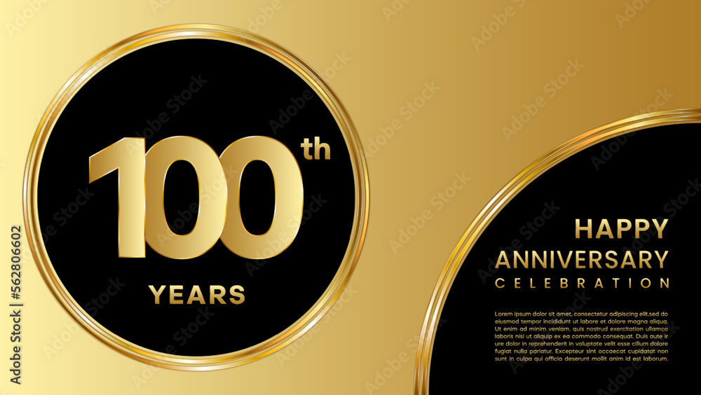 100th Anniversary Celebration. Template design for anniversary ...