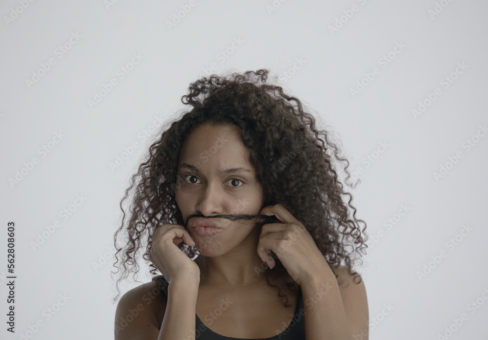 ECU Headshot portrait of beautiful 20s African-American Black female ...