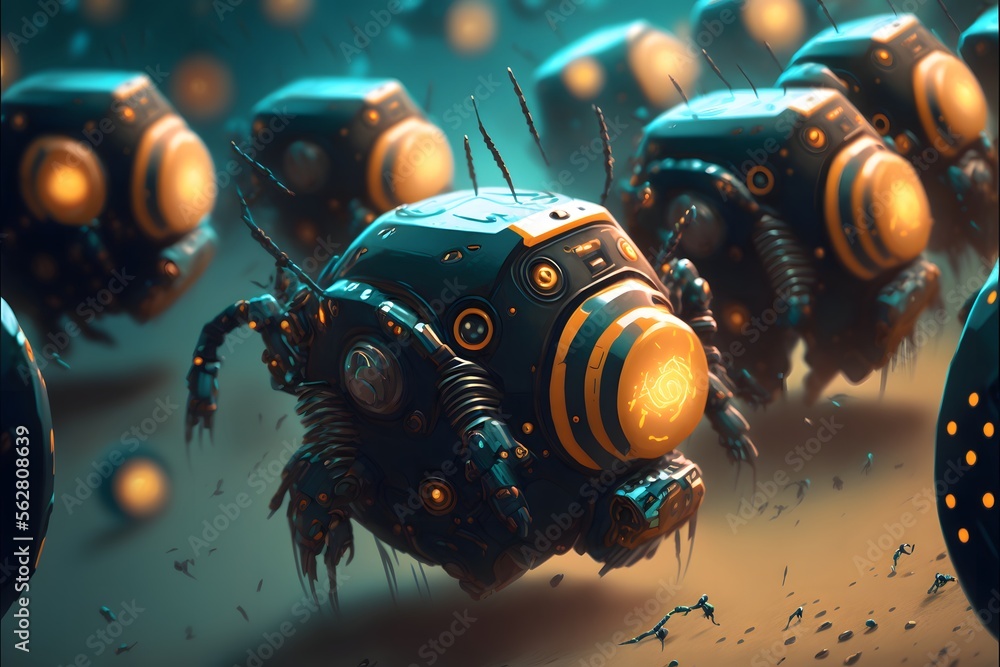 Swarm Robots. A group of robots. Robotics. Nanotechnology. Science and ...