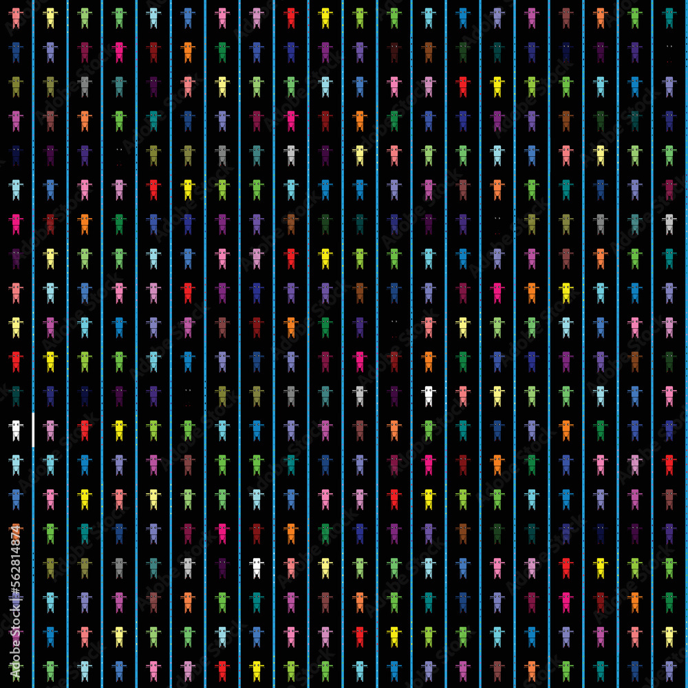 background character scaling, base color 20x20 column lines and ...