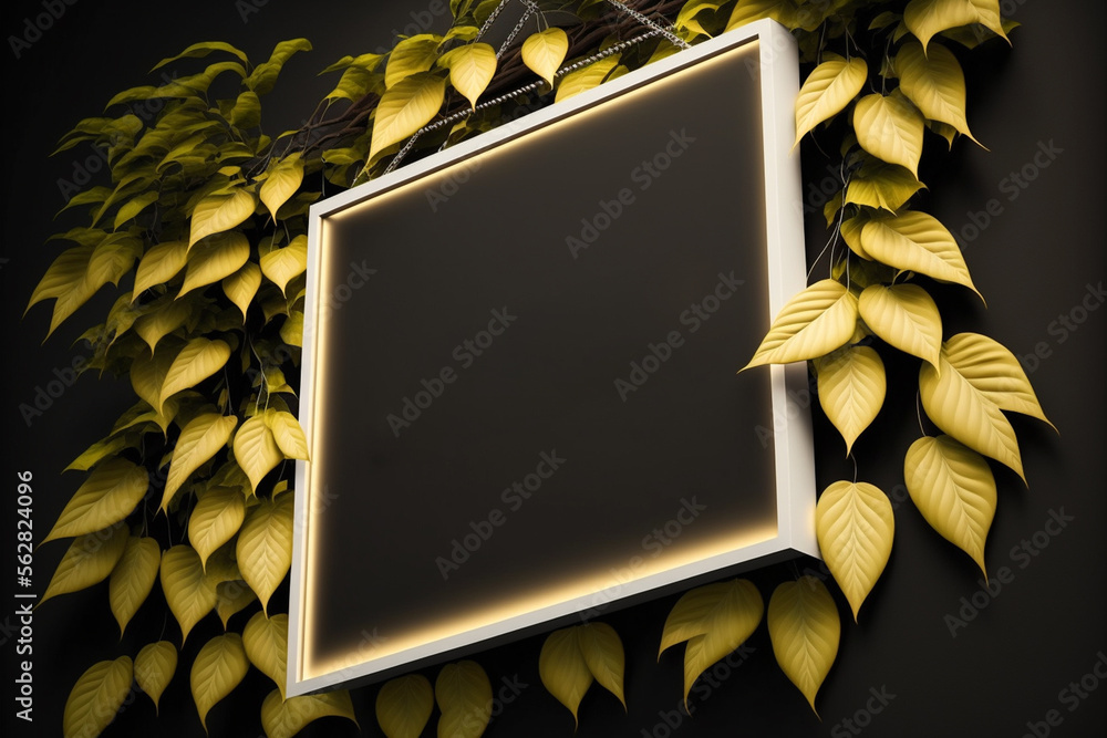 Blank minimal shop signboard mockup for design, street hanging sign ...