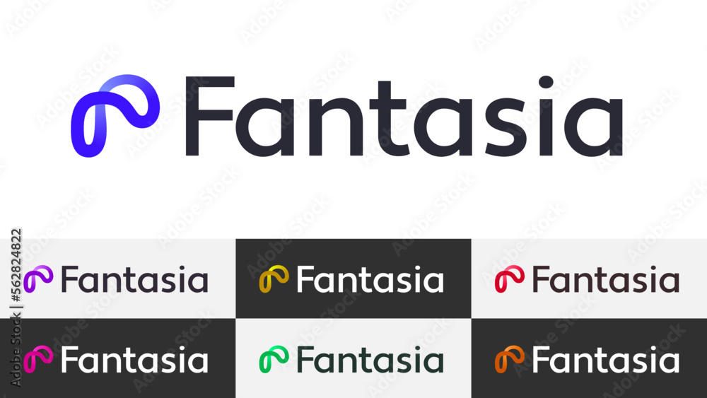 Infinity Abstract Letter F Logo Minimal Linear Gradient Overlapping ...