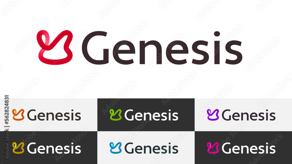 Infinity Abstract Letter G Logo Minimal Linear Gradient Overlapping ...