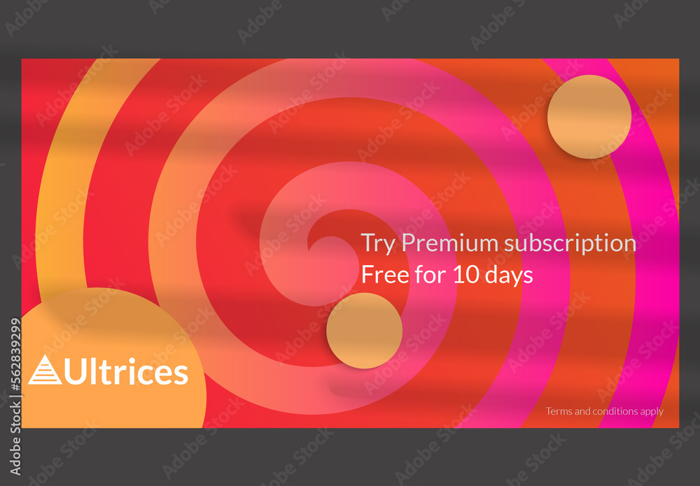 Slideshow Ad Layout with Vanishing Gradient and Paper Cut Shapes Stock ...