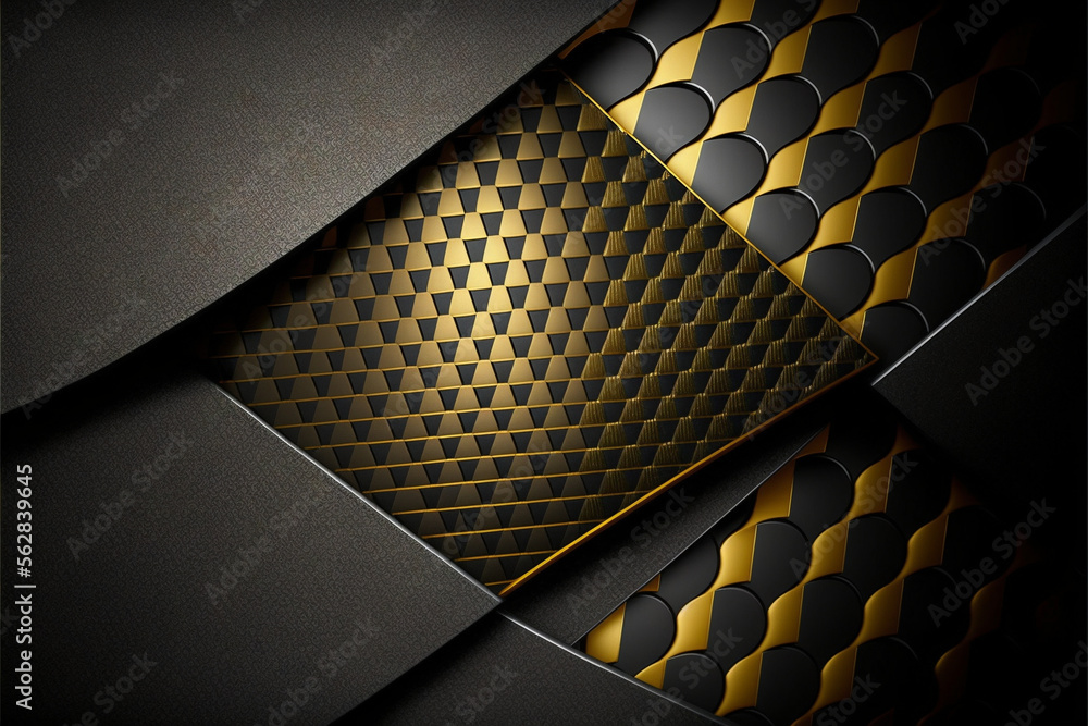 Abstract Texture of Carbon Black and Antique Gold Metallic Surfaces ...