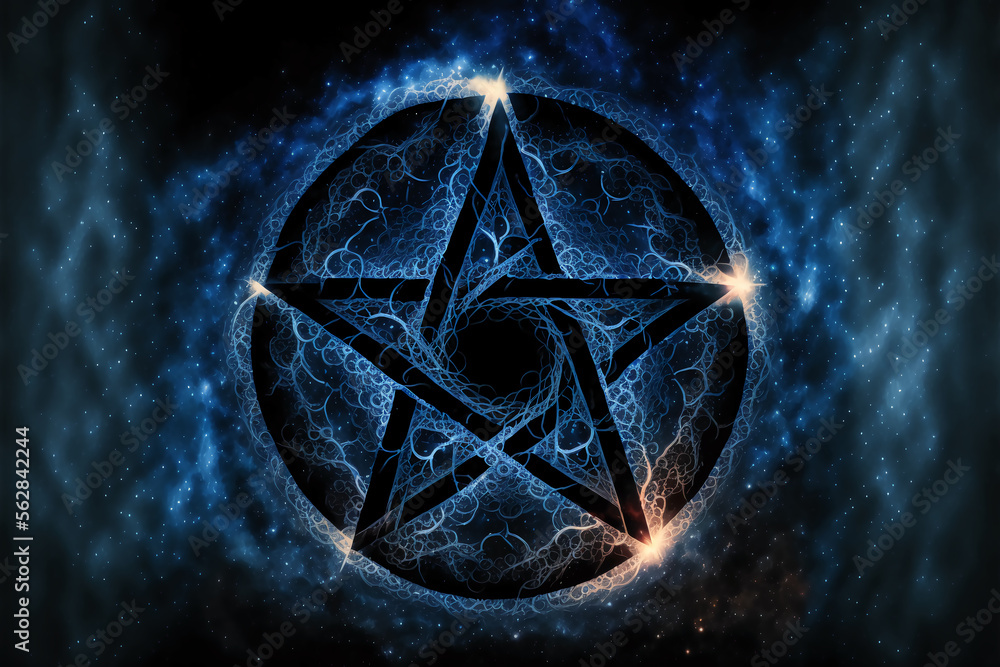 Satanic symbol, pentagram or star. Demon or devil symbol. Generative AI. Stock Illustration ...