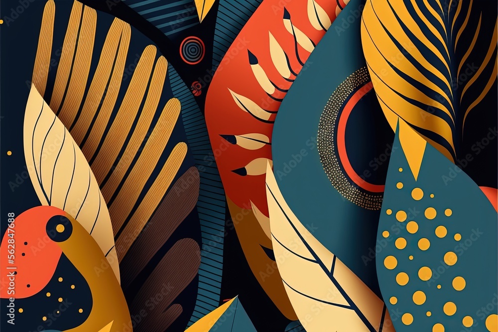 Patterned background with colorful African style patterns, background ...