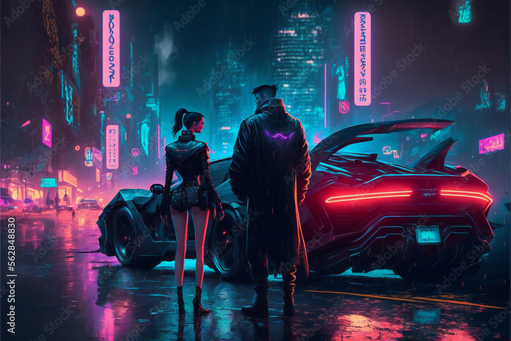 The Dark Warrior and the Gothic Lady Couple: A Cyberpunk Love Story in ...