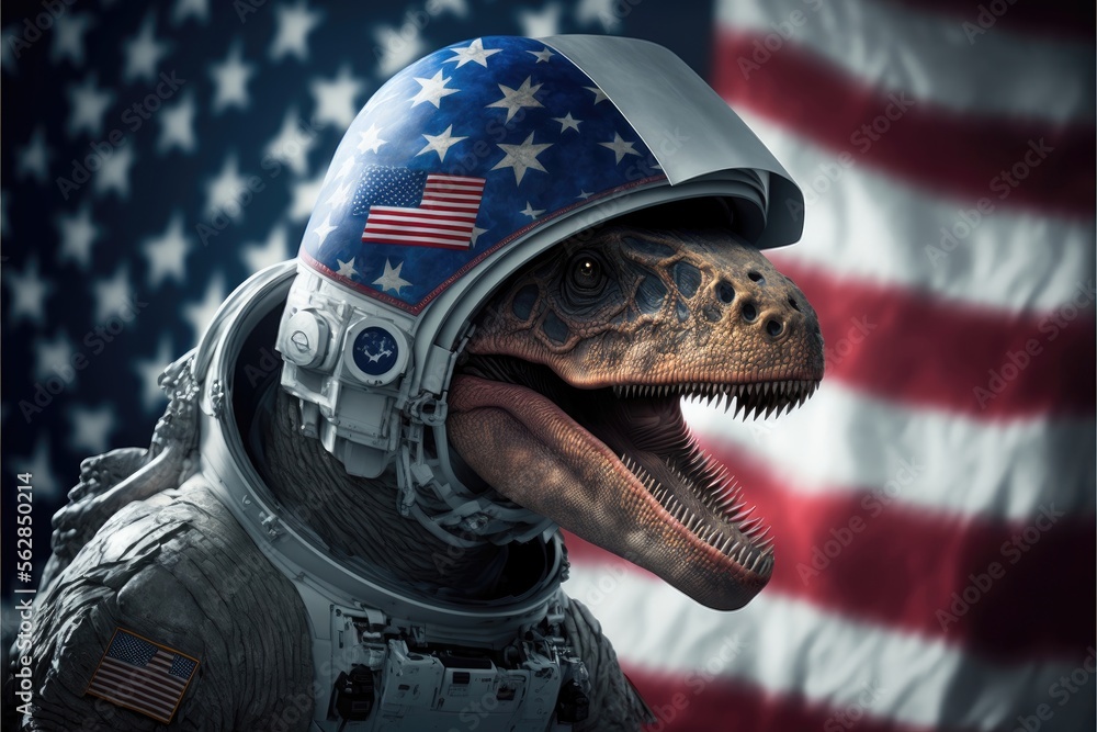Generative AI hyperrealistic photography, portrait of tyrannosaurus rex ...