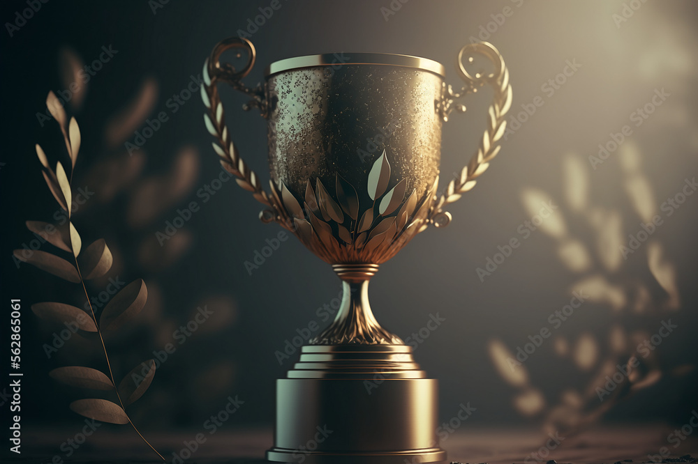 Gold trophy AI-generated Stock Illustration | Adobe Stock