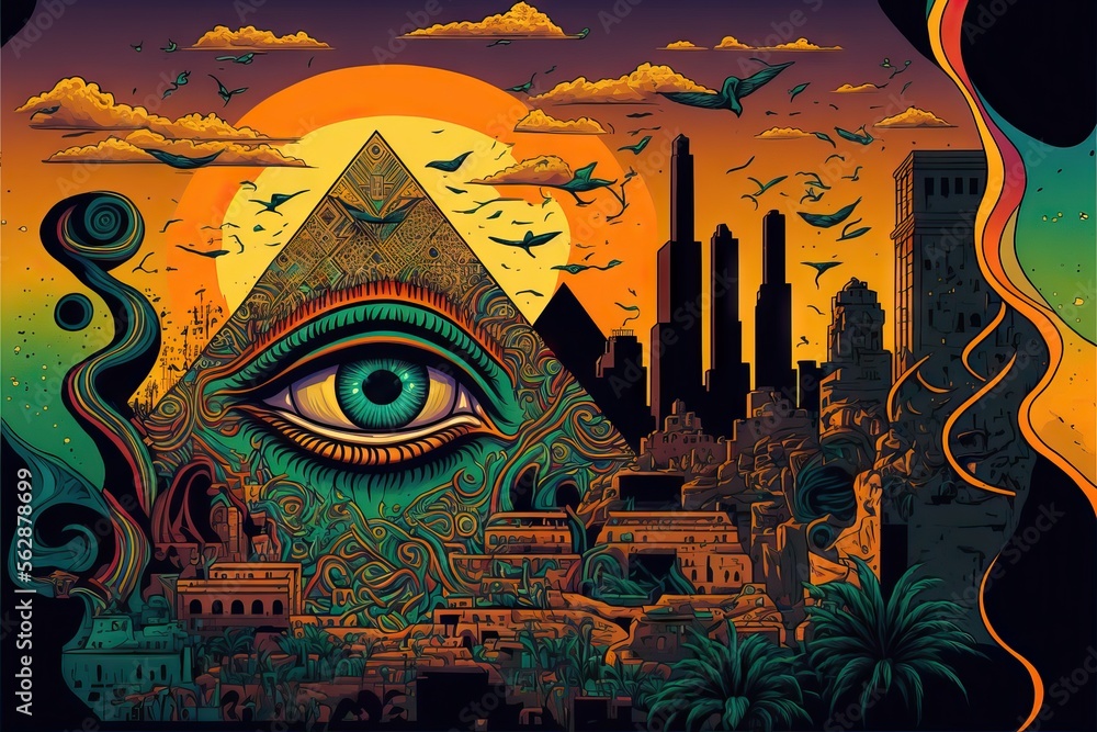 Psychedelic City, With Lisergic visions between desert, pyramids, magic ...