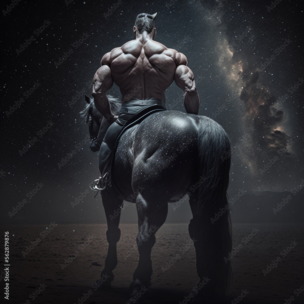 bodybuilder in centaur body Stock Illustration | Adobe Stock