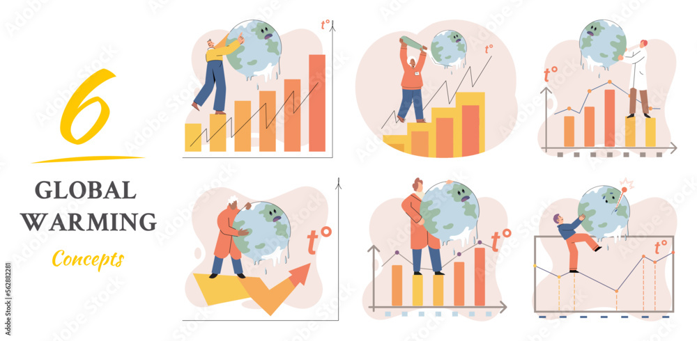 Climate change concept. Global warming design. Nature environment ...