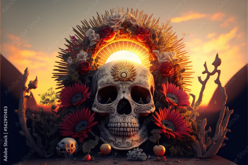 Mexican Grim Reaper Art