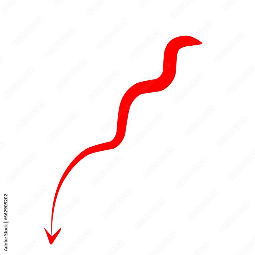Red Devil Tail Vector Stock Vector | Adobe Stock