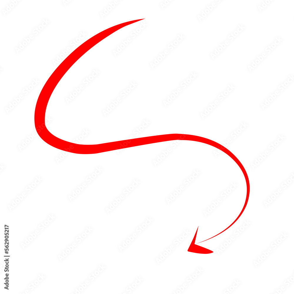 Red Devil Tail Vector Stock Vector | Adobe Stock