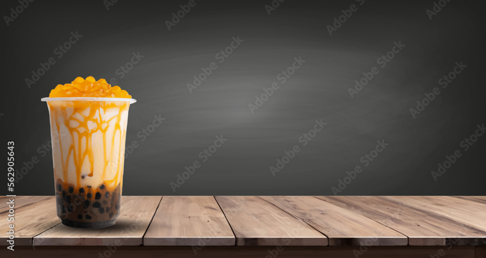 Vetor de Bubble milk tea, Pearl milk tea , Different sorts of Boba ...