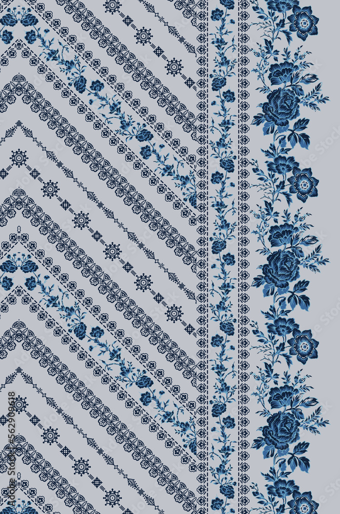 multi colored decorated hand drawn rendered traced ornamental all over ...