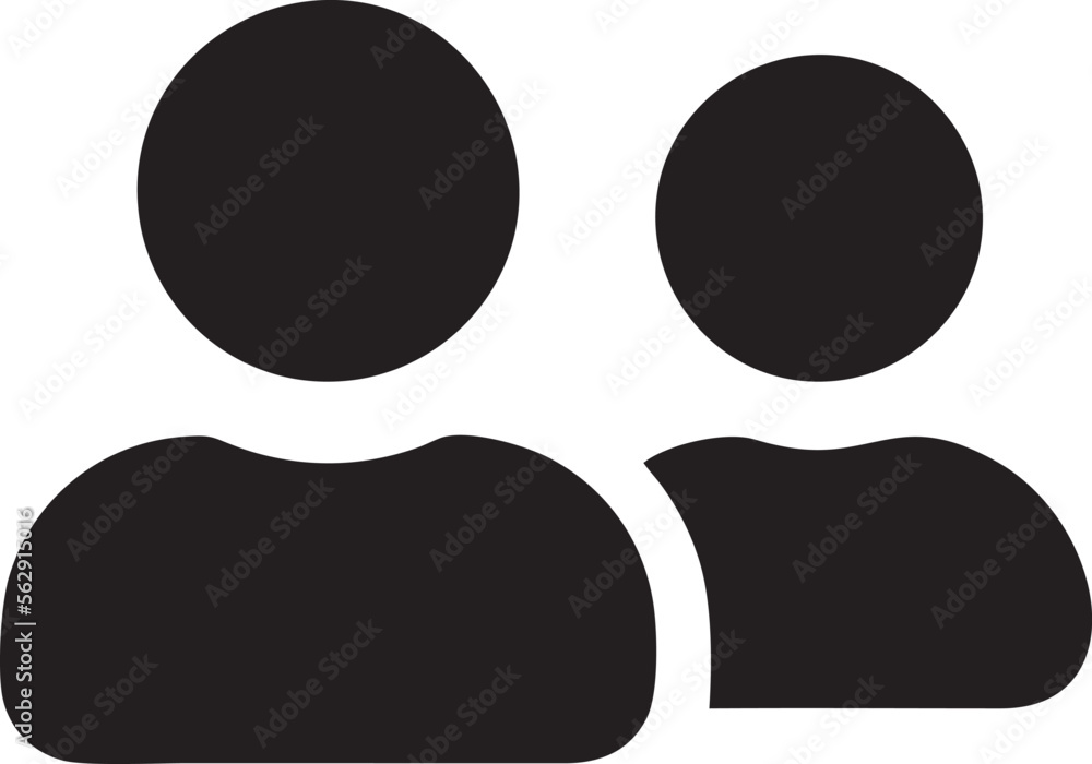Avatar icon symbol in black, Profil user icon illustration vector image ...