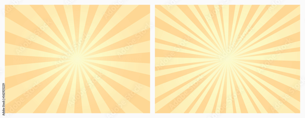 Pale Yellow sunburst pattern background. Sunbeam backdrop with rays ...