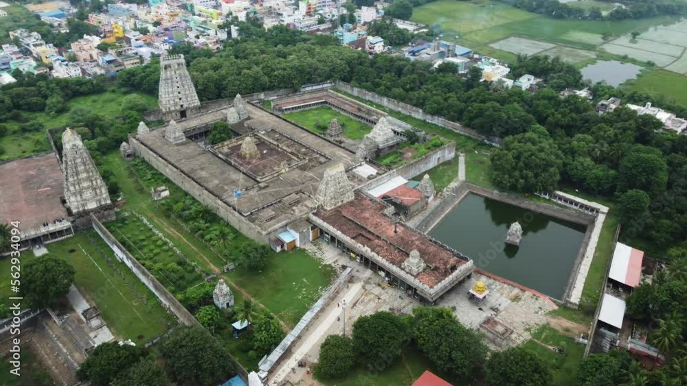 Bird's-eye view of Sri Kanchi Kamakshi Amman Temple in Kanchipuram ...