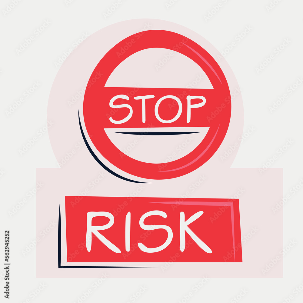 Warning sign (Risk), vector illustration. Stock Vector | Adobe Stock