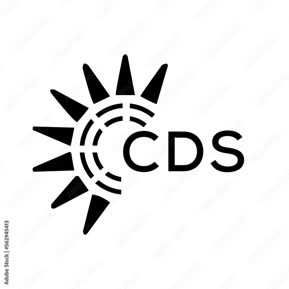 CDS letter logo. CDS image on white background and black letter. CDS ...