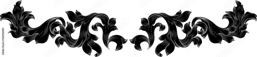 A crest or coat of arms filigree scroll heraldic or heraldry border ...