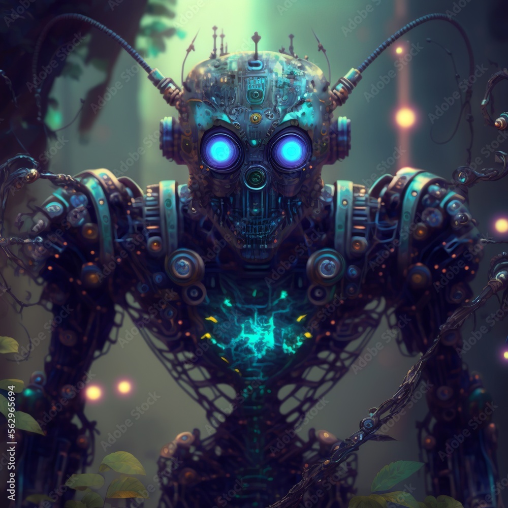 binary robot fantasy futuristic light eyes, design memory brain speed ...