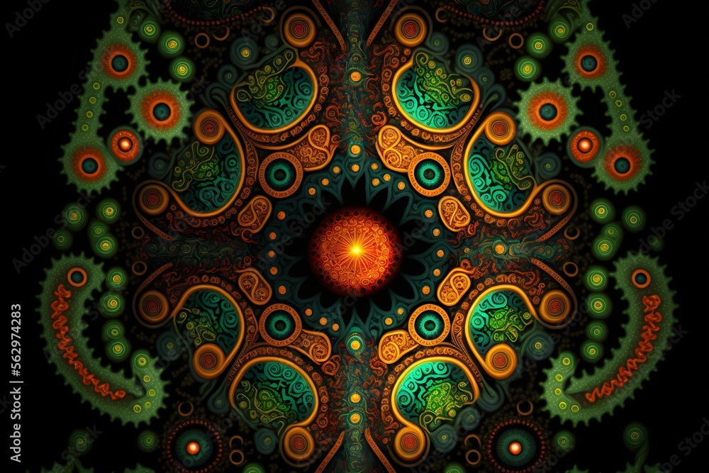 fractal geometry dmt visuals paisley psychedelic hallucinogenic sigils ...
